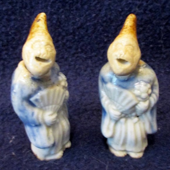 Accents | Set Of Two Antique Japanese Hirado Porcelain Netsuke Nodding ...